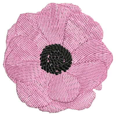 Pink Anemone #3 Windflower Machine Embroidery Design | JM Embroideries ...