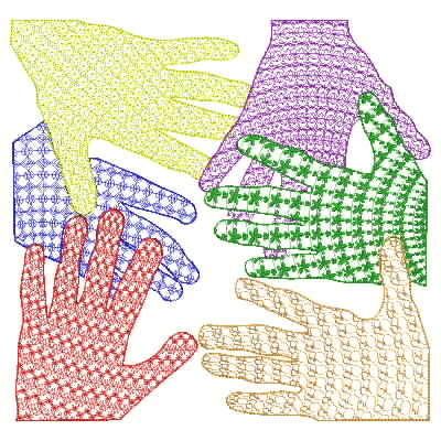 Aboriginal Peace Hands Machine Embroidery Design | JM Embroideries ...